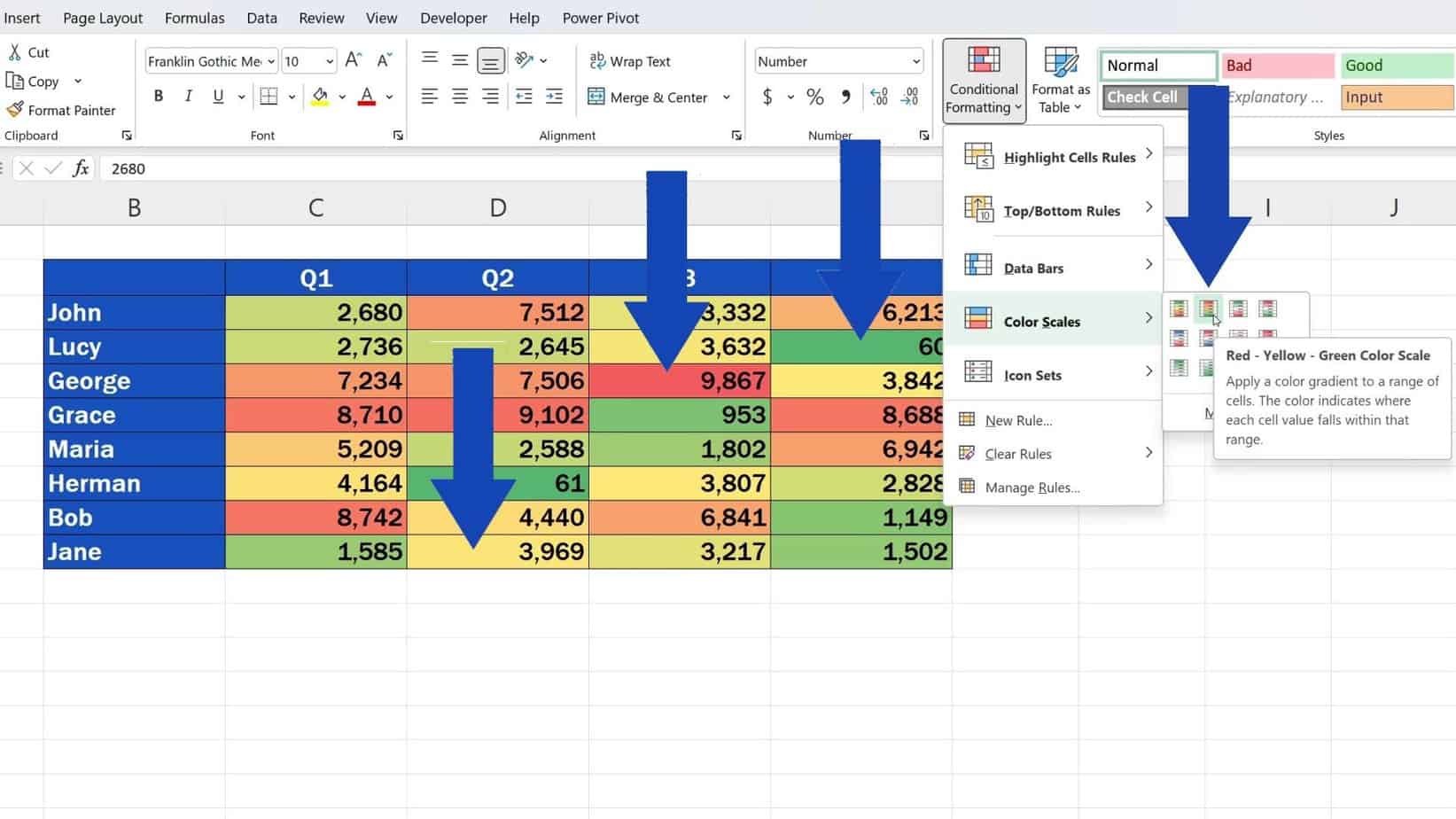 How to Create a Heat Map in Excel