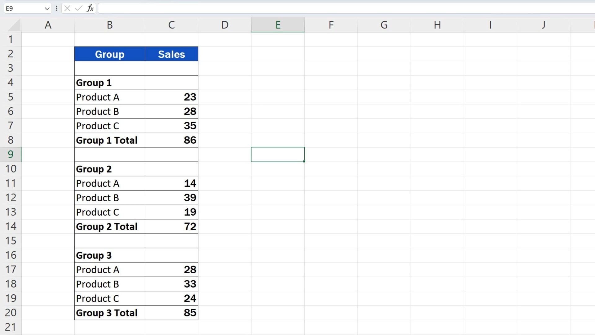 How to Group Rows in Excel
