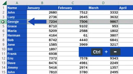 Shortcut Key to Delete Rows in Excel