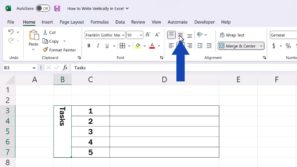 How to Write Vertically in Excel