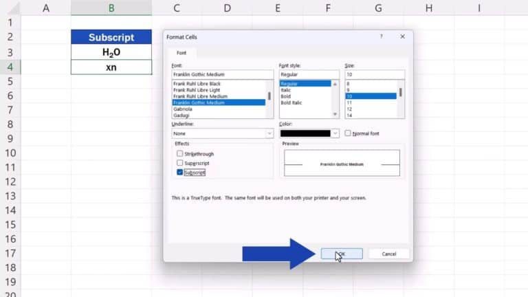 How To Add Subscript In Excel The Simplest Way Easyclick Academyeasyclick Academy