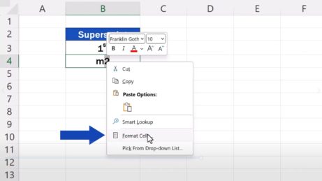 How to Add Superscript in Excel
