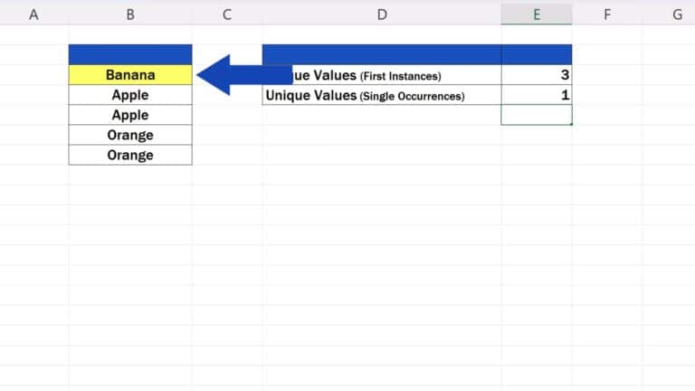 How to Count Unique Values in Excel