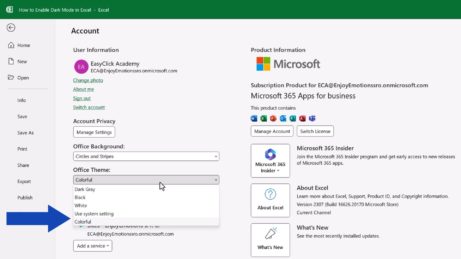 How to Enable Dark Mode in Excel (The Ultimate Guide) - EasyClick ...