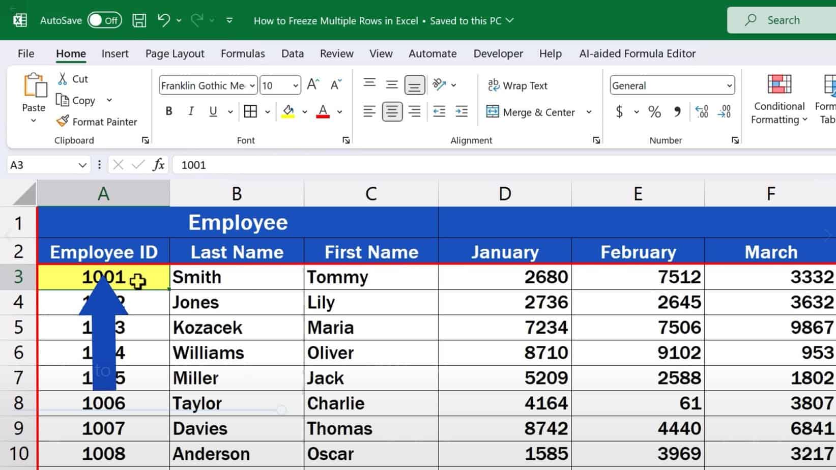 How To Freeze Multiple Rows In Excel Quick And Easy Easyclick Academyeasyclick Academy