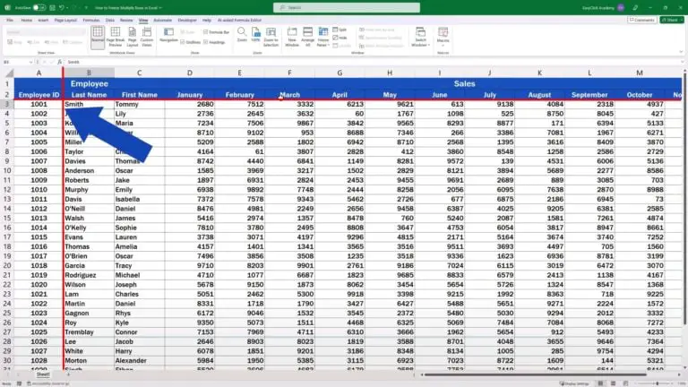 How To Freeze Multiple Rows In Excel Quick And Easy Easyclick Academyeasyclick Academy