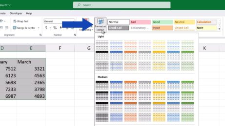 How to Make a Table in Excel (Format as Table) - EasyClick ...