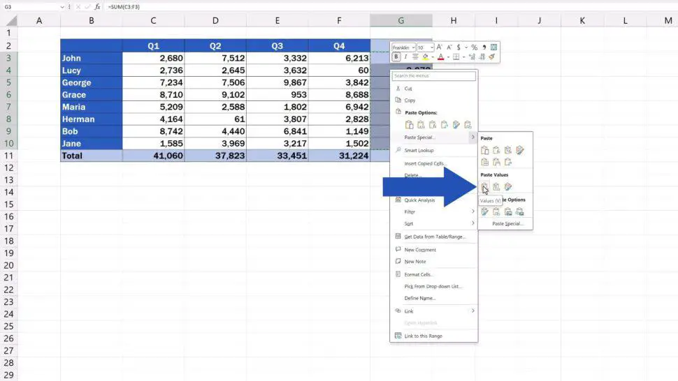 How to Remove a Formula in Excel