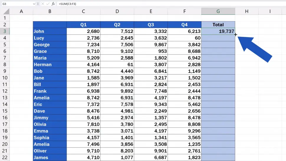 How to Copy a Formula Down a Column in Excel (Two Quick and Easy Ways ...