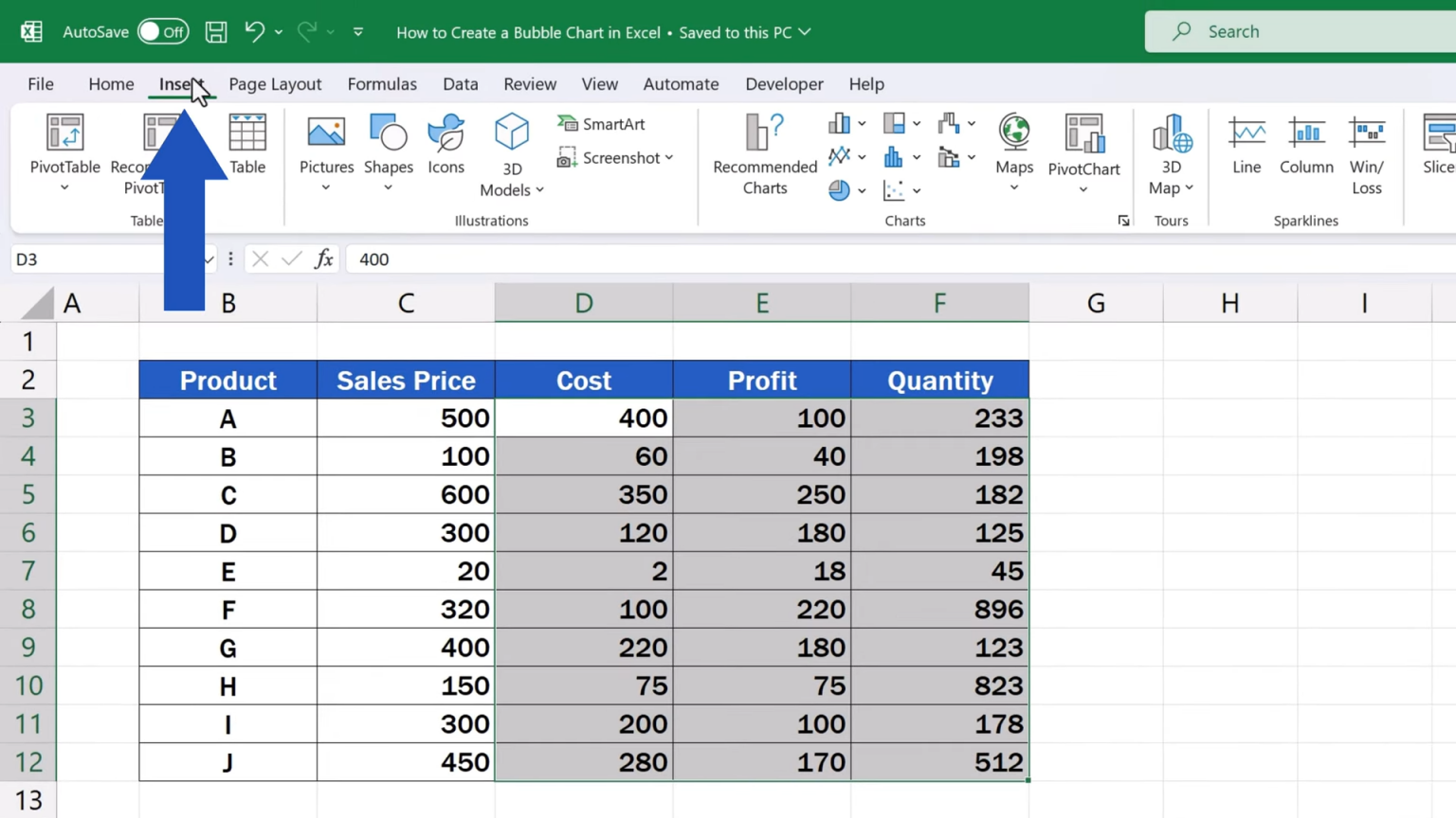 How To Create A Bubble Chart In Excel Quick And Easy Easyclick Academyeasyclick Academy