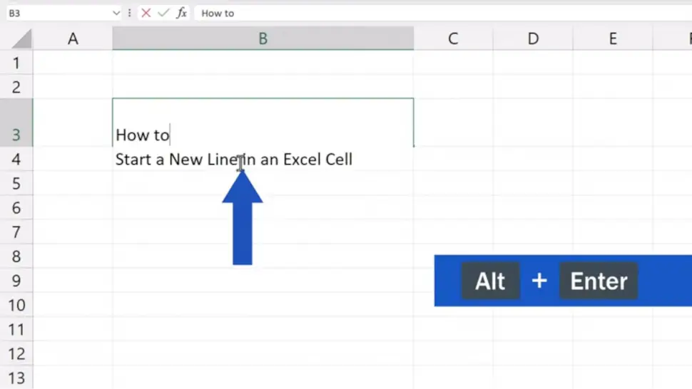 How to Start a New Line in an Excel Cell (The Easiest Way) - EasyClick ...