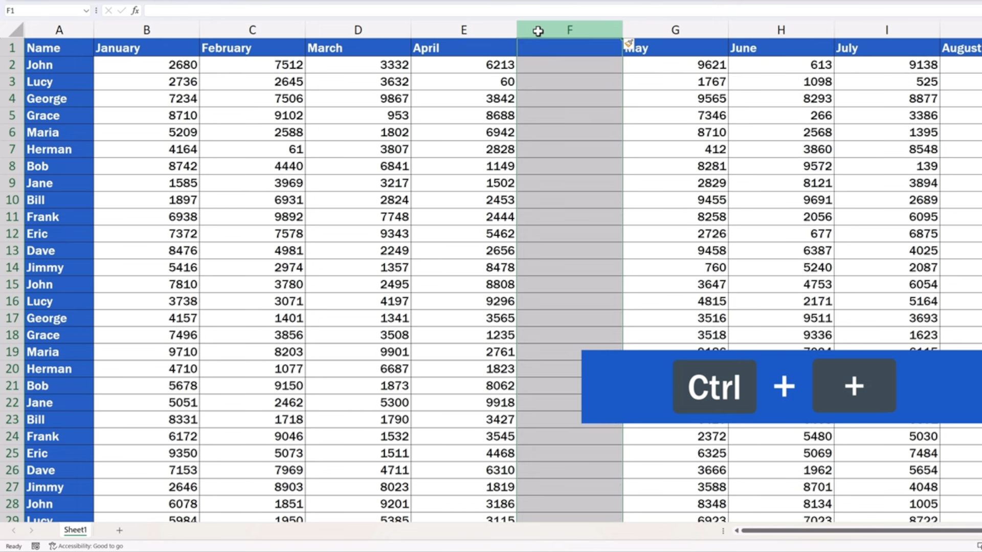 Shortcut Key to Insert a Column in Excel (Excel Shortcuts) - EasyClick ...