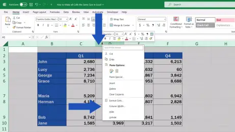 How to Make All Cells the Same Size in Excel (Quick and Easy ...