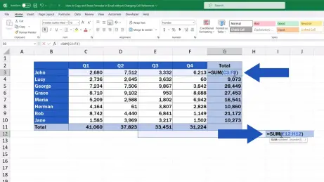 How to Copy and Paste Formulas in Excel without Changing Cell ...
