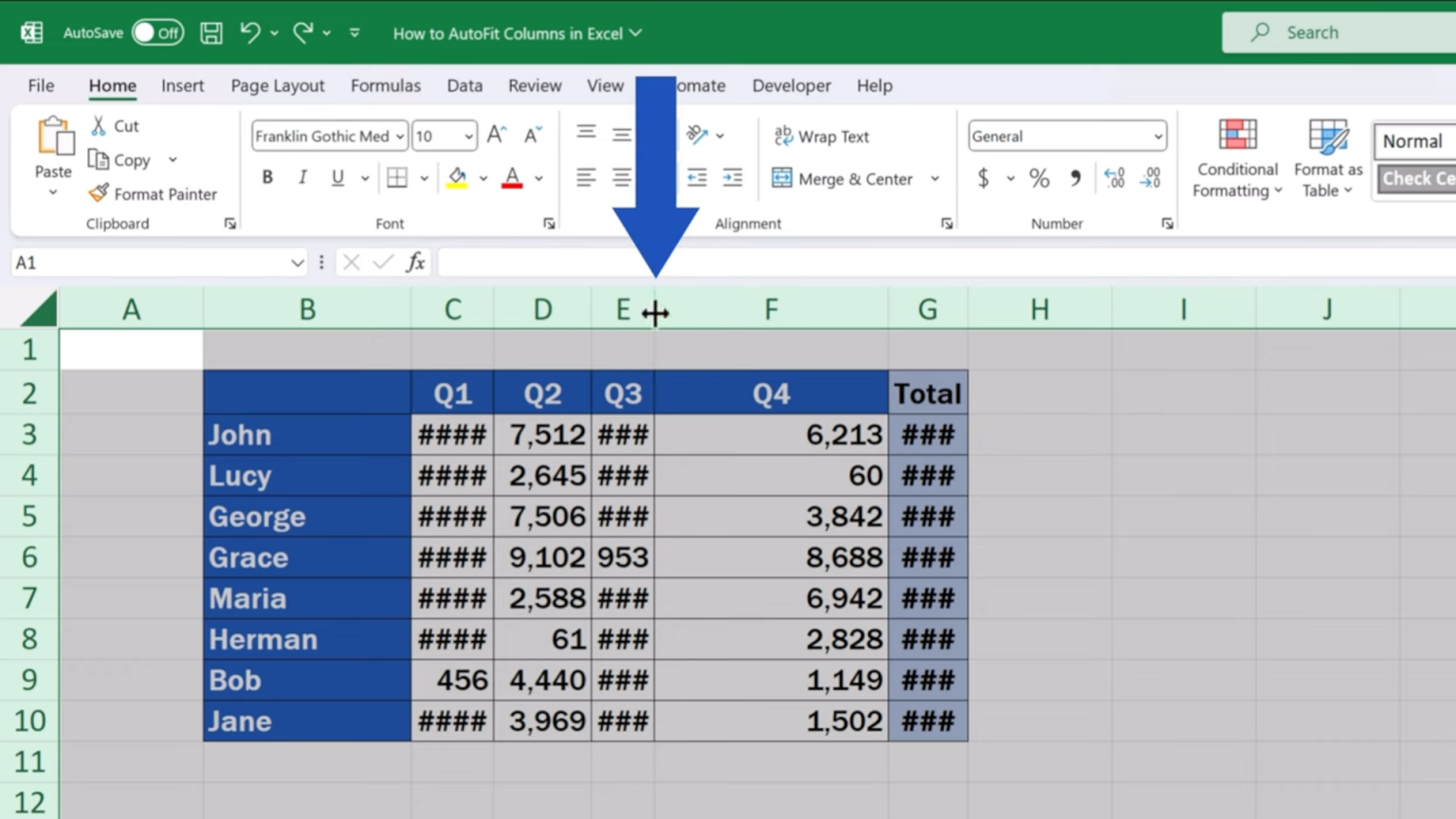 How To Autofit Columns In Excel The Simplest Way Easyclick Academyeasyclick Academy