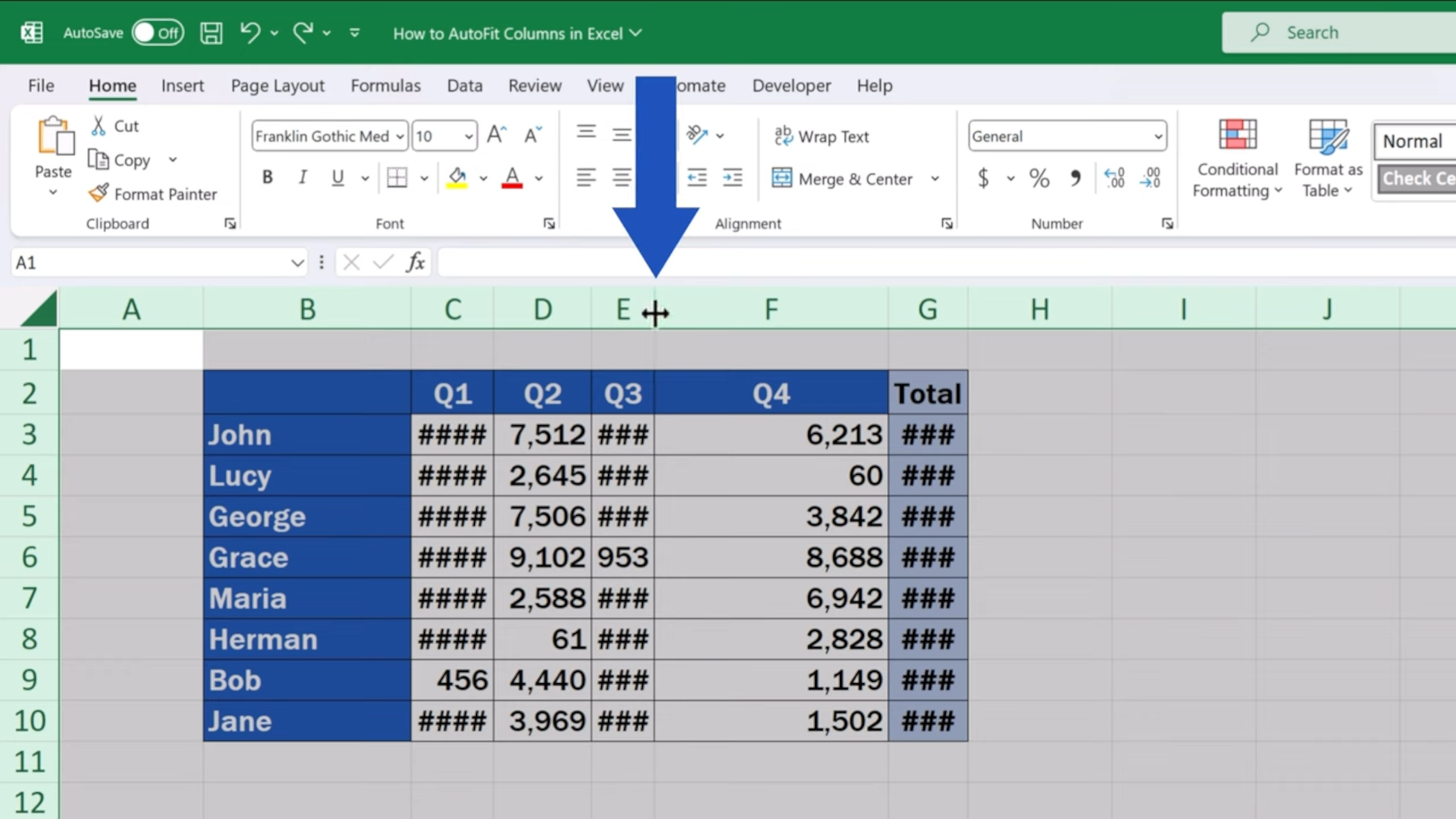 How to AutoFit Columns in Excel (The Simplest Way) - EasyClick AcademyEasyClick Academy