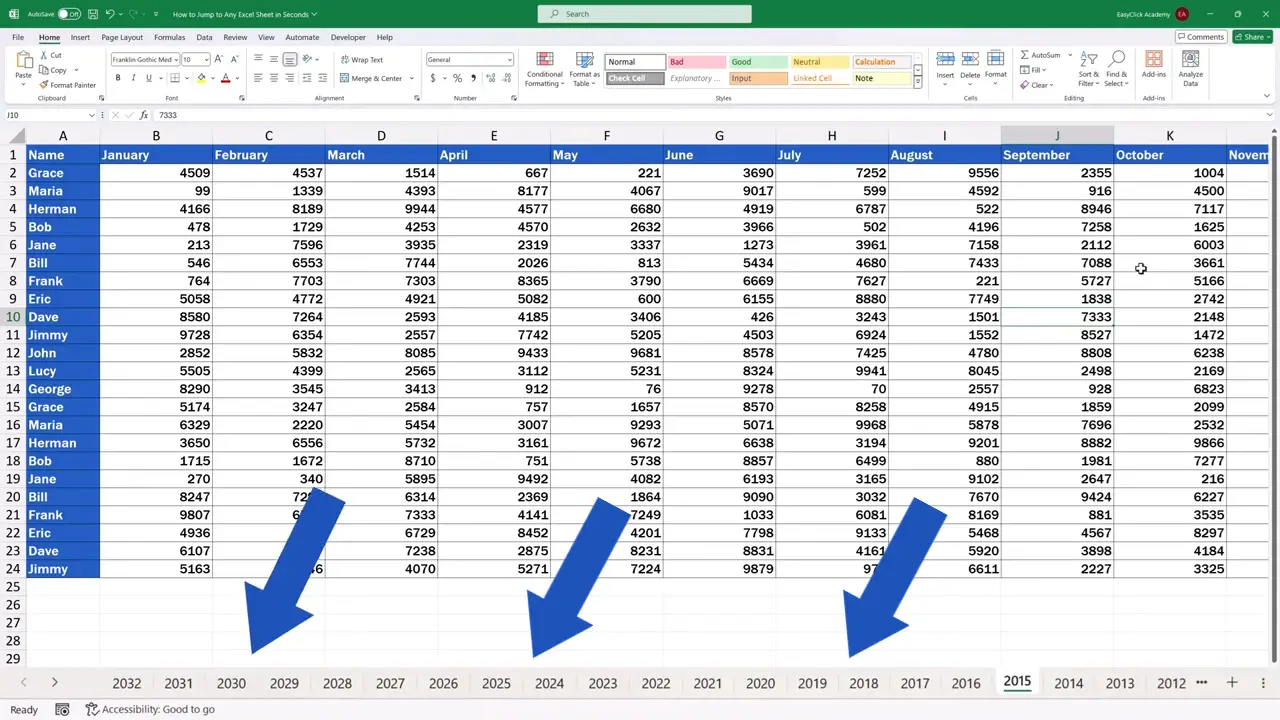 How to Jump to Any Excel Sheet in Seconds (Quick Excel Tips) - EasyClick AcademyEasyClick Academy