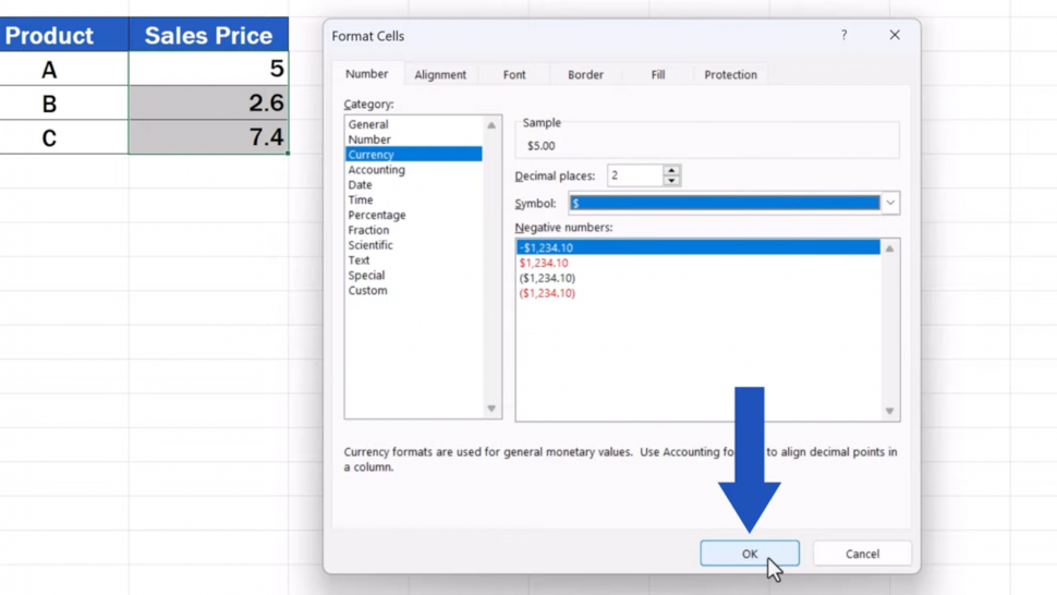 How to Add the Dollar Sign in Excel (Quick and Easy) - EasyClick ...