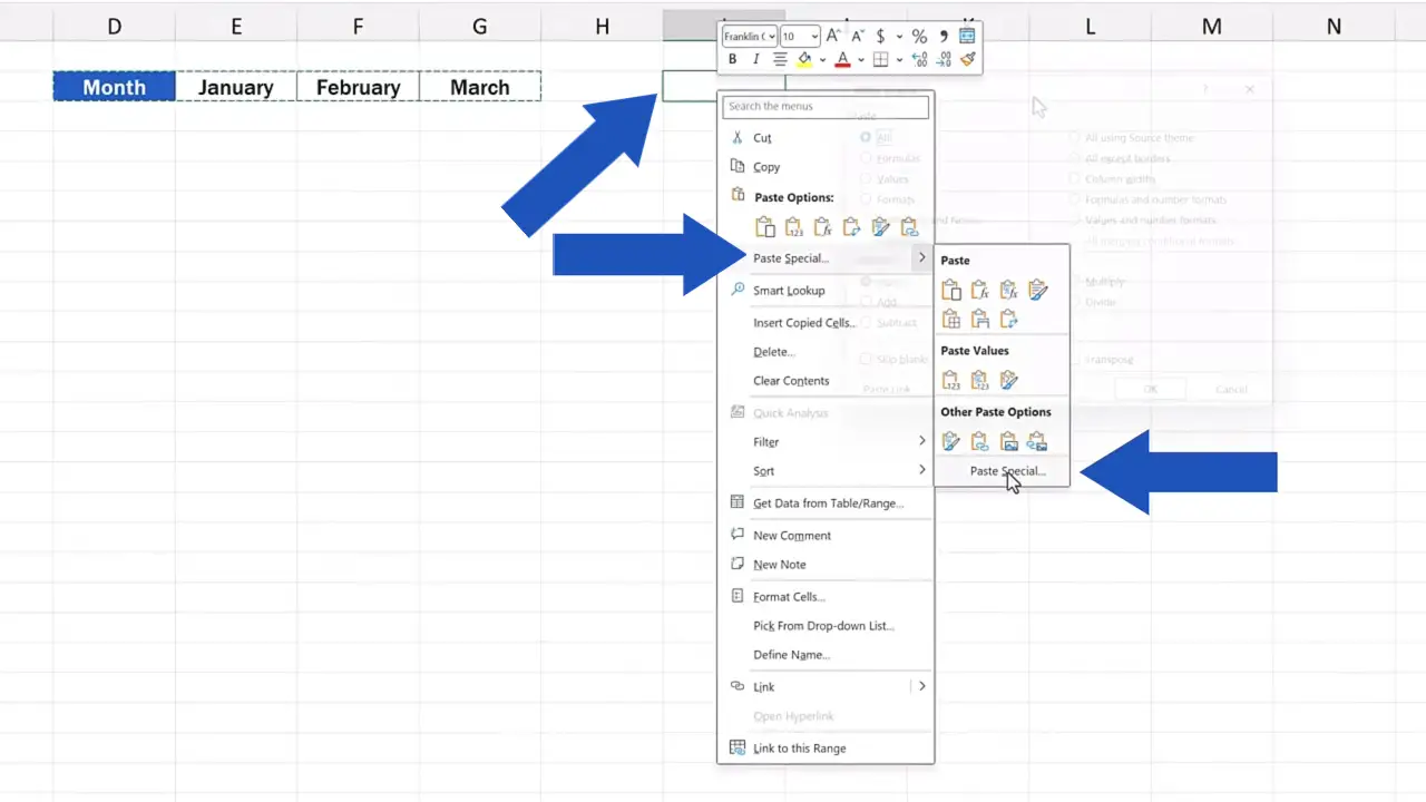 How To Transpose Data In Excel The Simplest Way Easyclick Academyeasyclick Academy