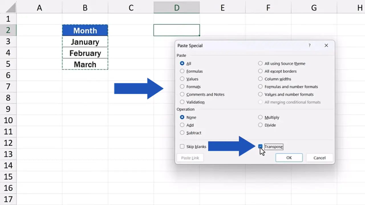 How To Transpose Data In Excel The Simplest Way Easyclick Academyeasyclick Academy