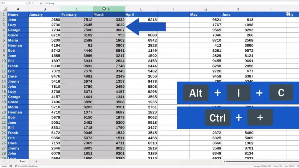 Shortcut Key to Insert a Column in Excel (Excel Shortcuts) - EasyClick AcademyEasyClick Academy