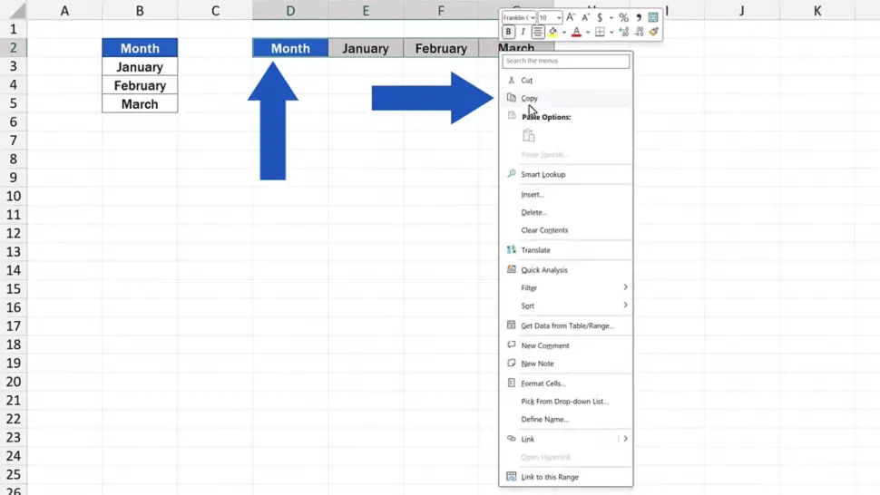 How To Transpose Data In Excel The Simplest Way Easyclick Academyeasyclick Academy