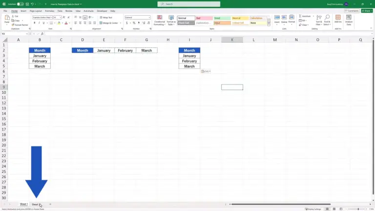 How To Transpose Data In Excel The Simplest Way Easyclick Academyeasyclick Academy