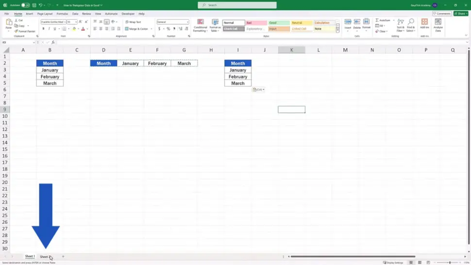 How To Transpose Data In Excel The Simplest Way Easyclick Academyeasyclick Academy
