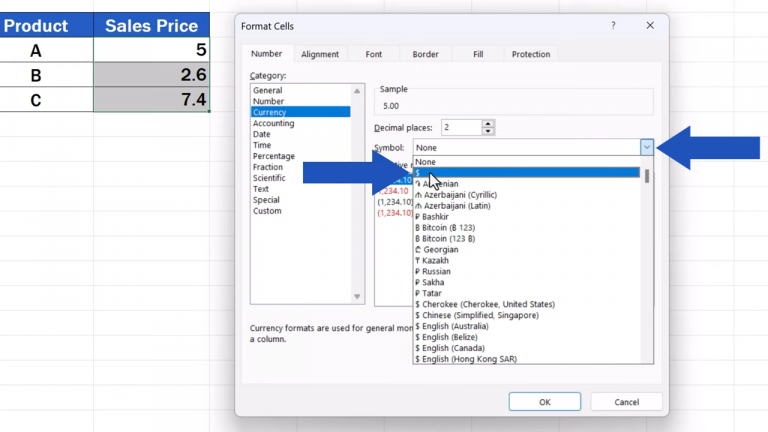 How to Add the Dollar Sign in Excel (Quick and Easy) - EasyClick ...