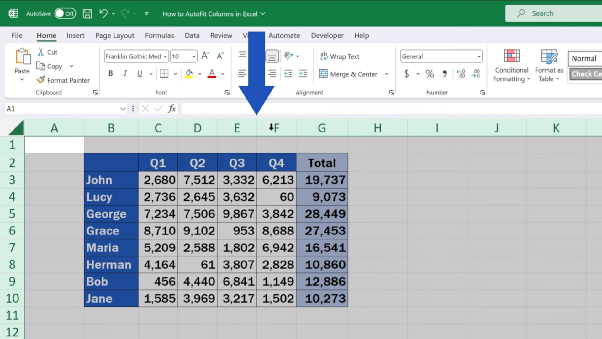 How to AutoFit Columns in Excel (The Simplest Way) - EasyClick AcademyEasyClick Academy