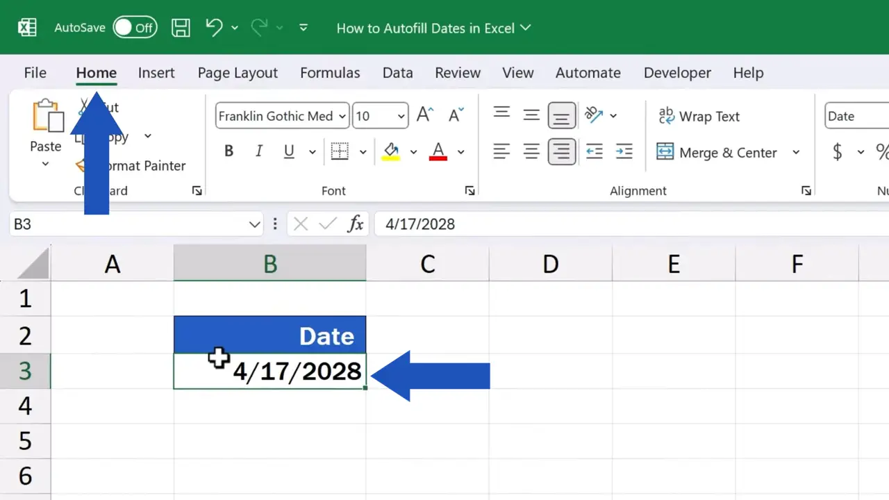 How To Autofill Dates In Excel Quick And Easy Easyclick Academyeasyclick Academy