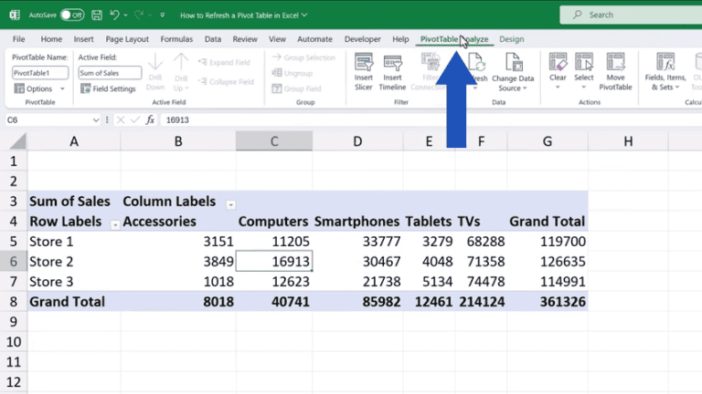 How to Refresh a Pivot Table in Excel - EasyClick AcademyEasyClick Academy