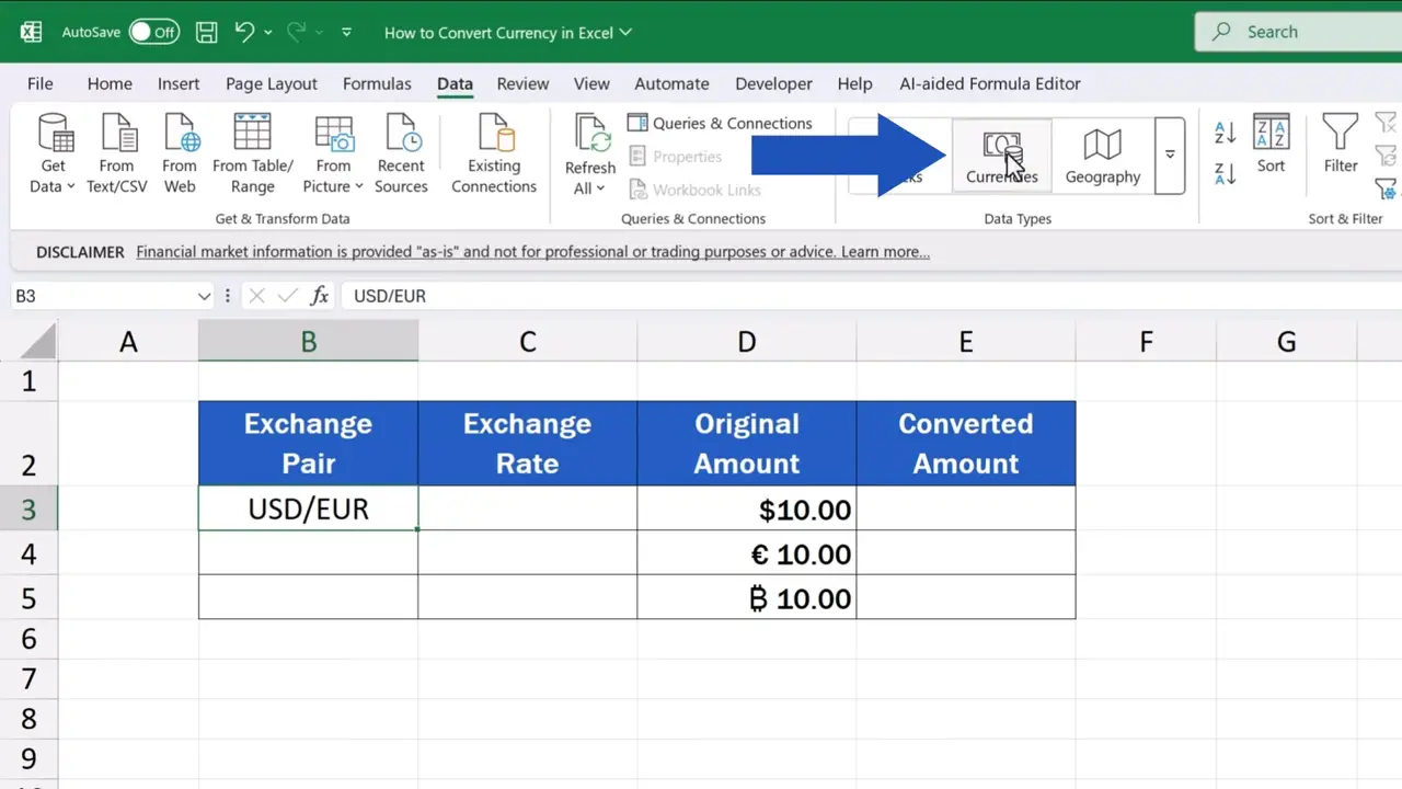 How to Convert Currency in Excel - EasyClick AcademyEasyClick Academy
