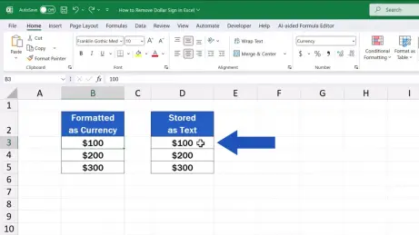 How to Remove Dollar Sign in Excel - EasyClick AcademyEasyClick Academy