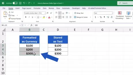 How to Remove Dollar Sign in Excel - EasyClick AcademyEasyClick Academy