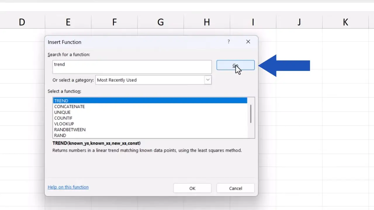 How to Use the TREND Function in Excel - EasyClick AcademyEasyClick Academy