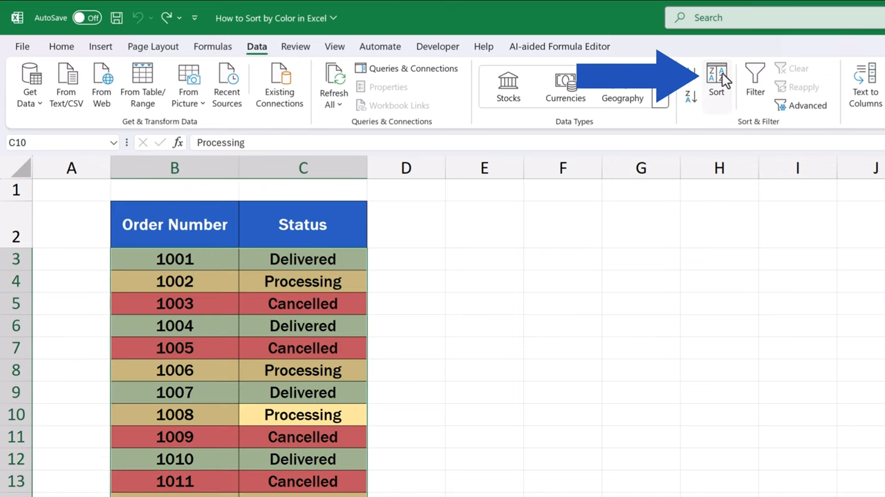 How to Sort by Color in Excel - EasyClick AcademyEasyClick Academy